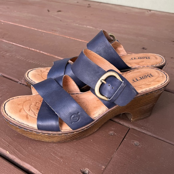 Born | Shoes | Born Blue Heeled Sandals | Poshmark